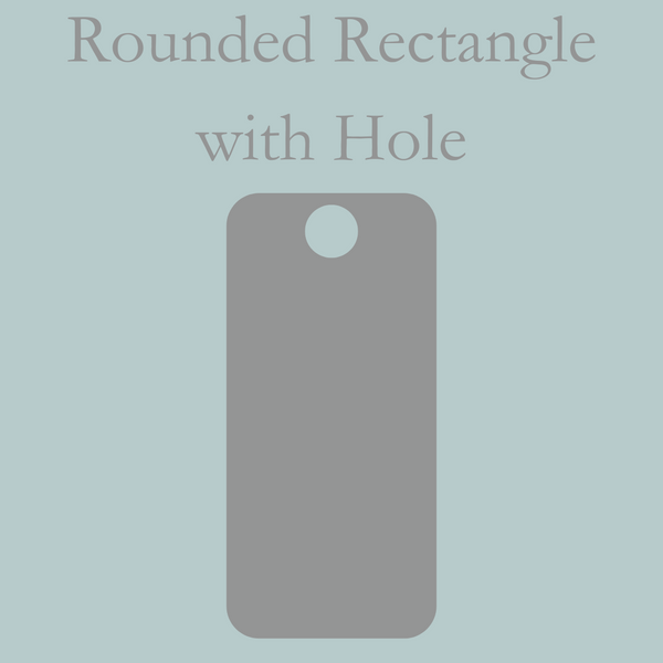 Acrylic Craft Blank - Clear Rounded Rectangle with Hole ...
